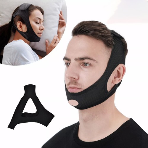 Anti Snoring Chin Strap Sleep Apnea Snore Stop Belt Snoreless Sleep Jaw ...