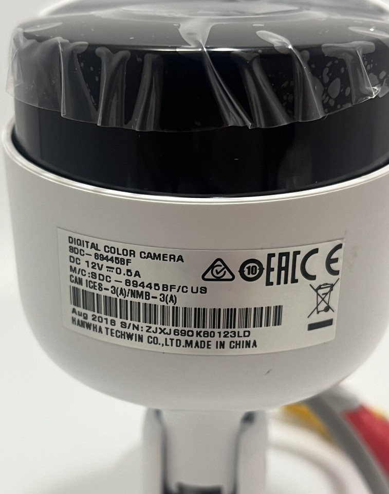 Wisenet SDC-89445BF Wired Weatherproof Surveillance Camera w/ Cable New ...