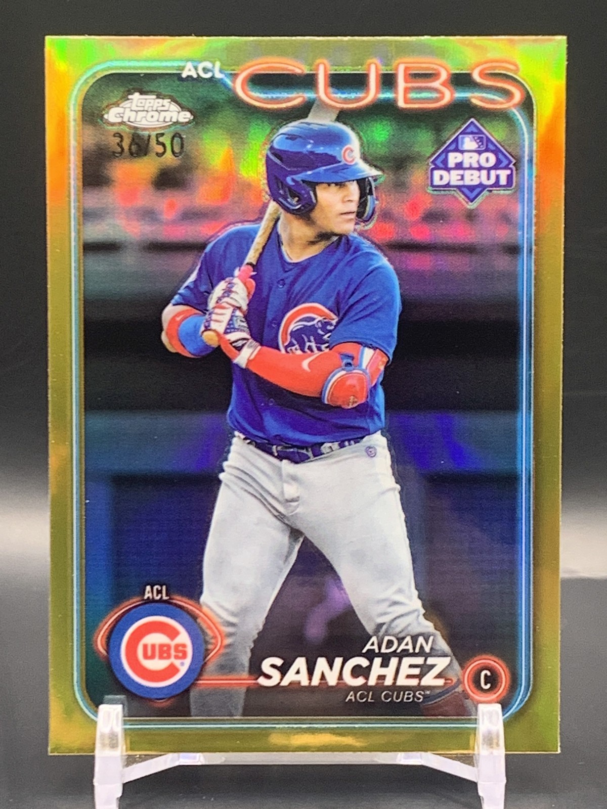 2024 Topps Pro Debut Adan Sanchez Chrome Gold Refractor /50 - ACL Cubs ...