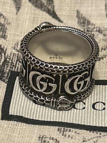 Gucci Silver Marmont Snake Ring with Double G AG925 | eBay