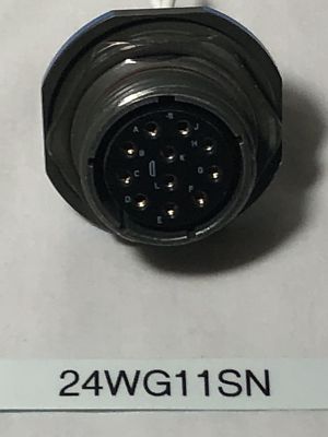 AMPHENOL AEROSPACE 24WG11SN US MILITARY PANEL MOUNT STRAIGHT PLUG ...
