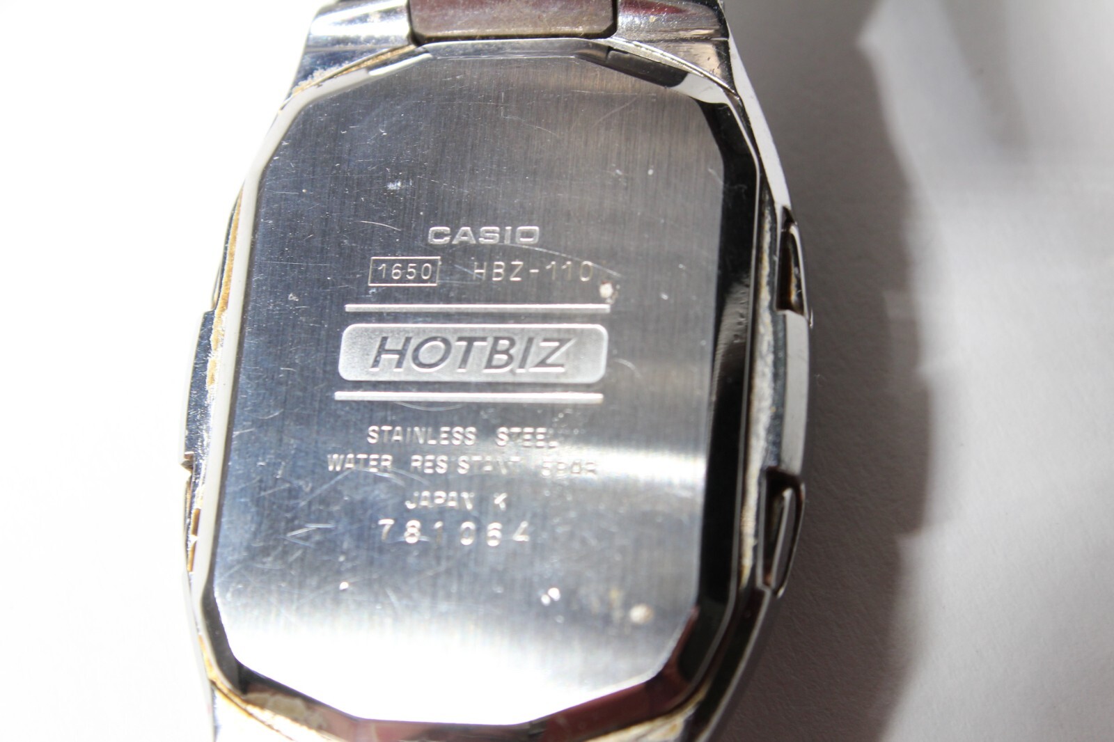 CASIO DATA BANK HOTBIZ HBZ-110 silver retro watch vintage casual ...