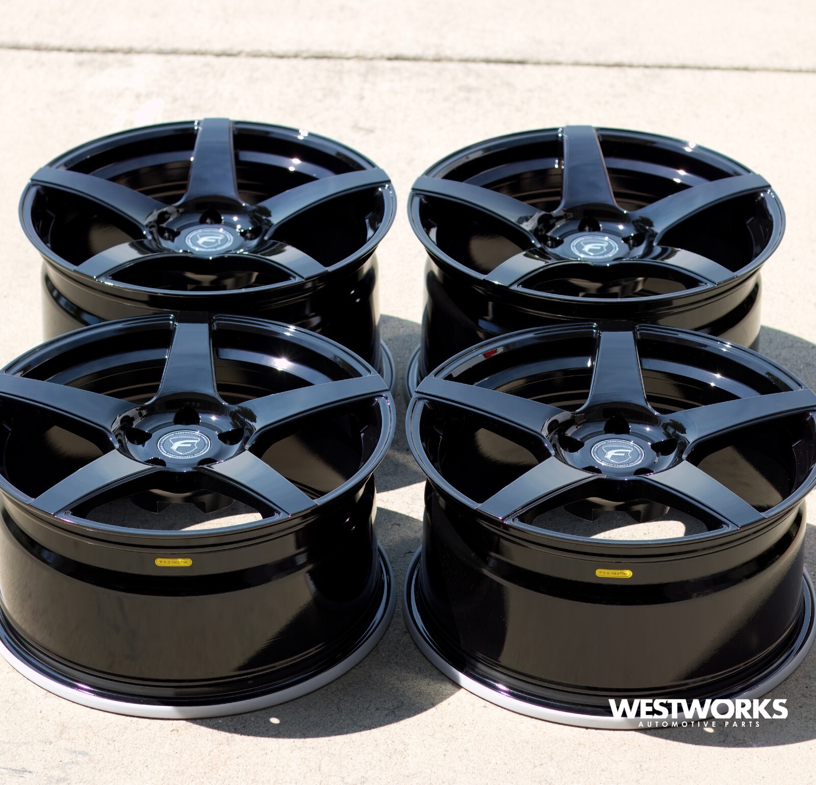 18" Forgestar CF5 Wheel Set fit S197 Mustang 18x9 18x10 R-FORGED 5x114 ...