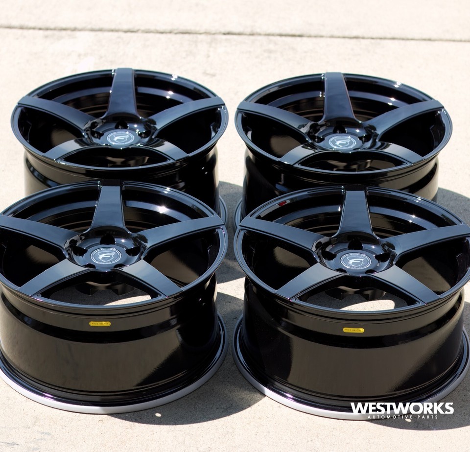 18" Forgestar CF5 Wheel Set fit S197 Mustang 18x9 18x10 R-FORGED 5x114 BLACK | eBay