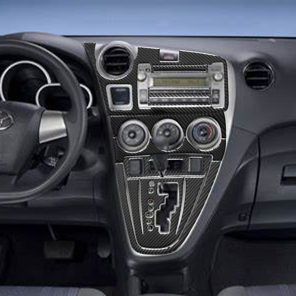 10Pcs Carbon Fiber Console Interior Set Cover Trims For Toyota Matrix ...