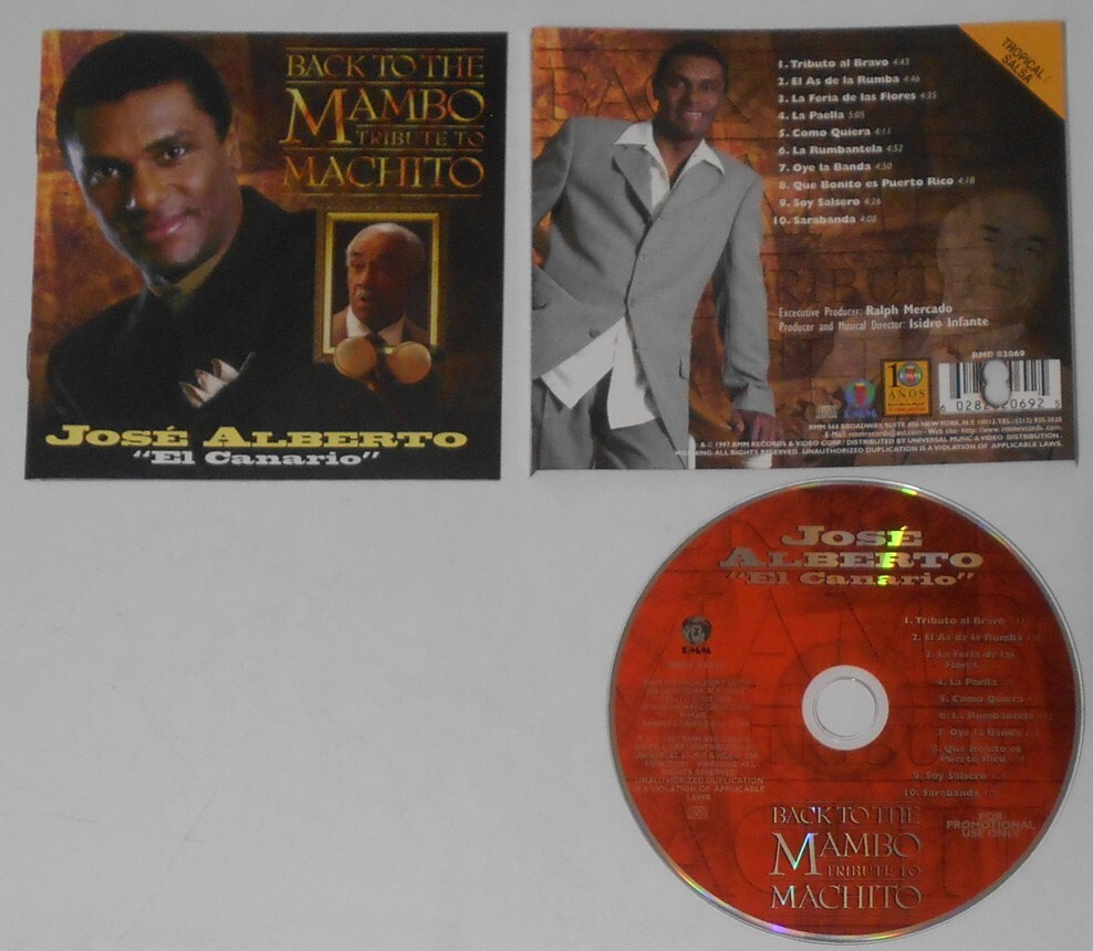 Josh Alberto - Back to the Mambo, Tribute to Machito - U.S. promo label ...