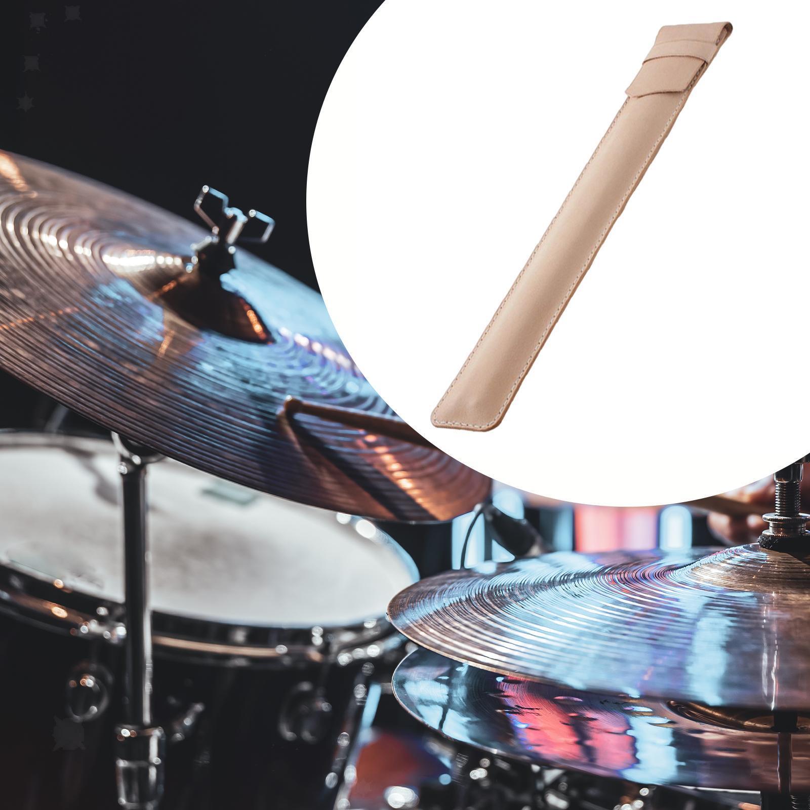 Drumsticks Storage Bag 17.32'' x 2.36'' Leather Drumstick Case Portable ...