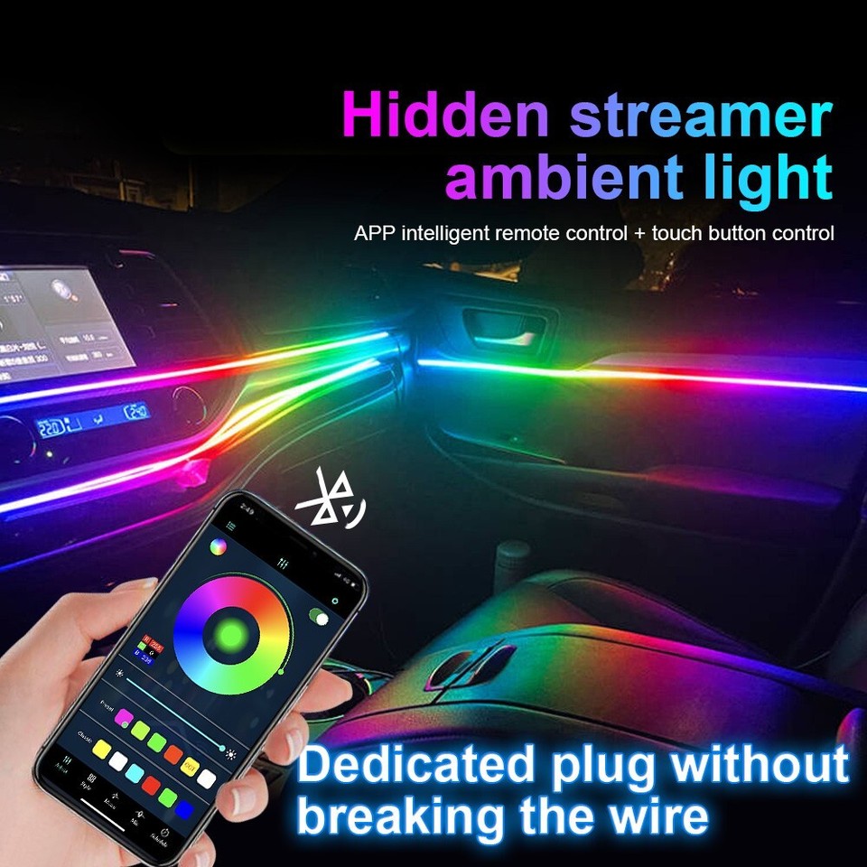 RGB Symphony Car Atmosphere Interior LED Acrylic Guide Fiber Optic ...