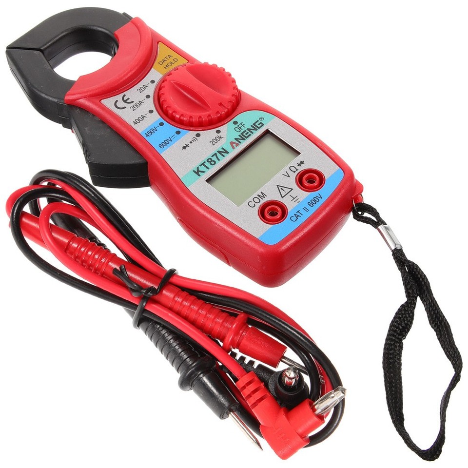 Digital Multimeter with Amp Clamp Type Multiammeter Counts Tester ...
