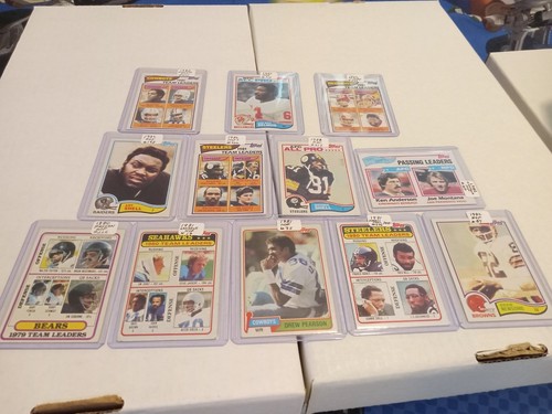 (12) VINTAGE TOPPS NFL HOF CARD LOT (1980-82 )( VG TO NM OR BETTER ...