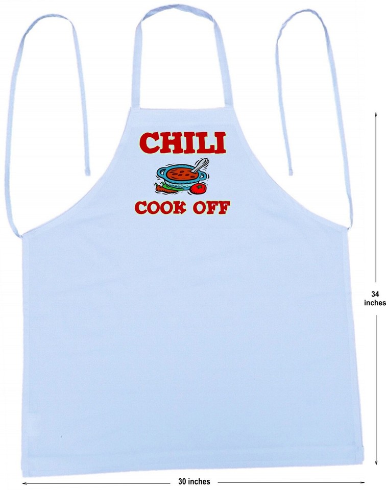 Chili Cook Off Apron, Chef Kitchen Aprons, Novelty Cooking Aprons by ...