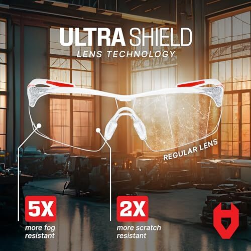 Clear Safety Glasses for Men and Women; Lightweight Work Glasses with ...