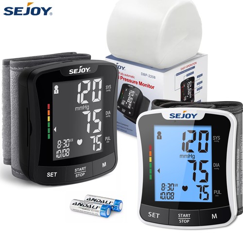 Automatic Blood Pressure Monitor Wrist BP Cuff Pulse Heart Rate Machine ...