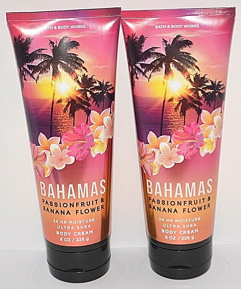 2 BATH & BODY WORKS BAHAMAS BANANA ULTRA SHEA BODY CREAM LOTION BUTTER ...