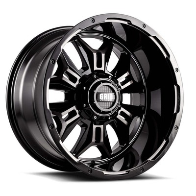 GRID WHEELS GD1117090027S1578 Wheel Gloss Black Finish With Double Dark ...