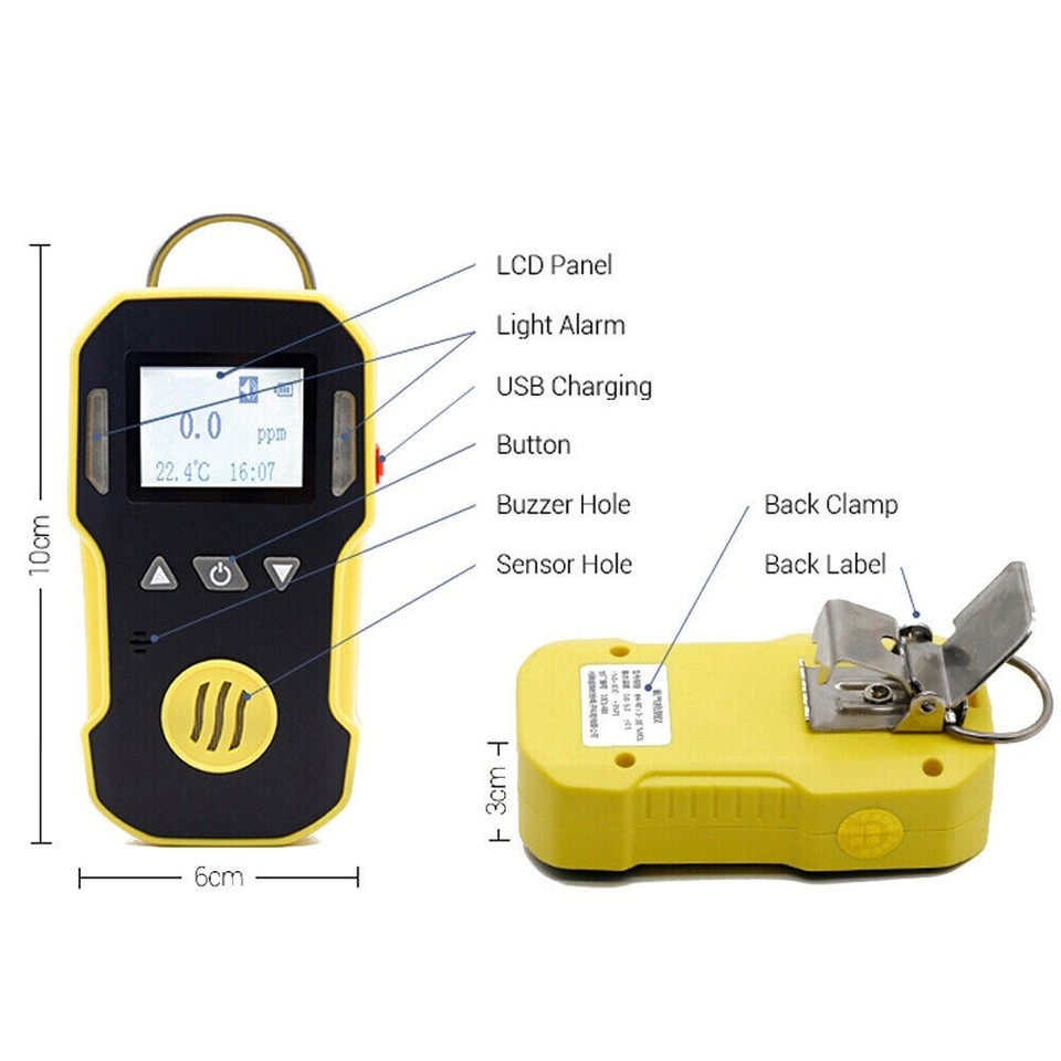 Handheld Hydrogen Chloride Detector HCL Gas Detector Range 0-50 ...