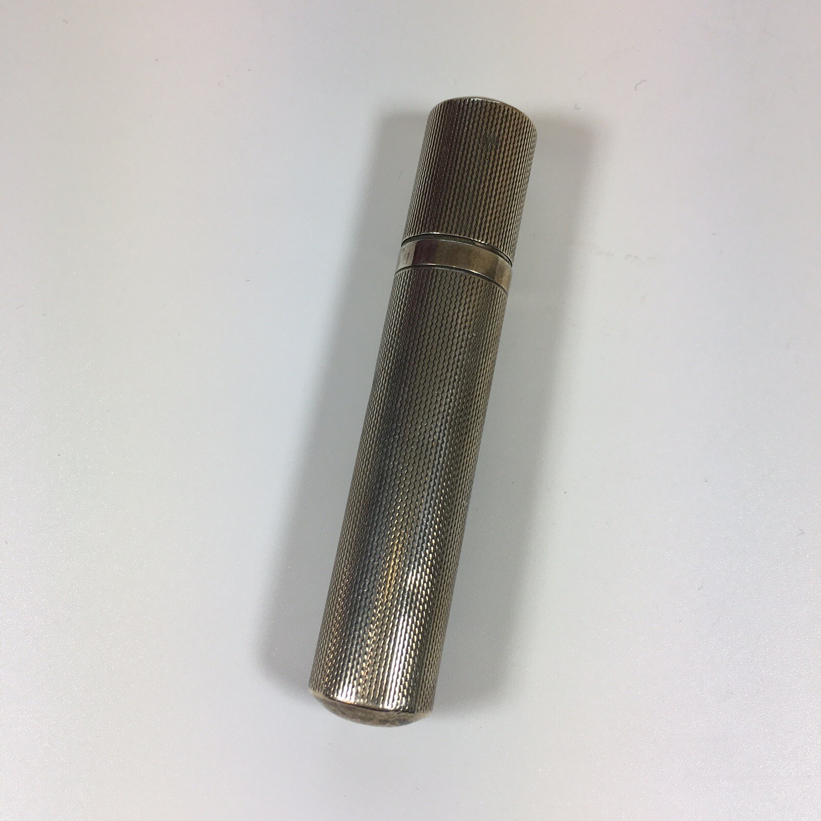 Unusual Sterling Silver Cased Cylindrical Lighter Possibly Military ...
