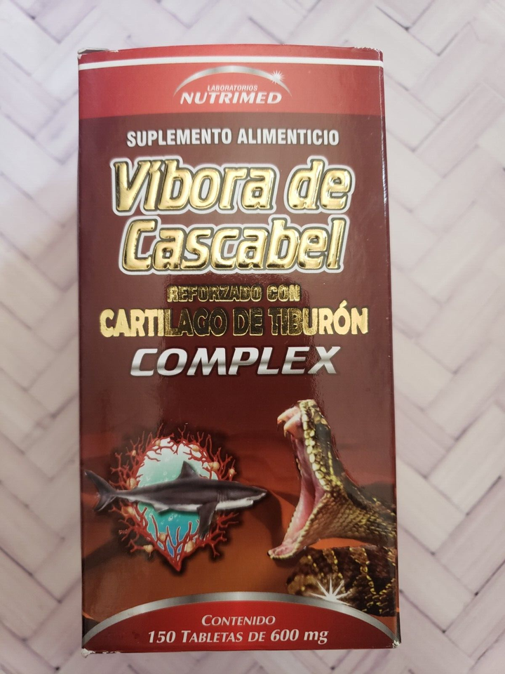 Vibora De Cascabel con Cartílago de Tiburón 150 Tabletas 100% Natural ...