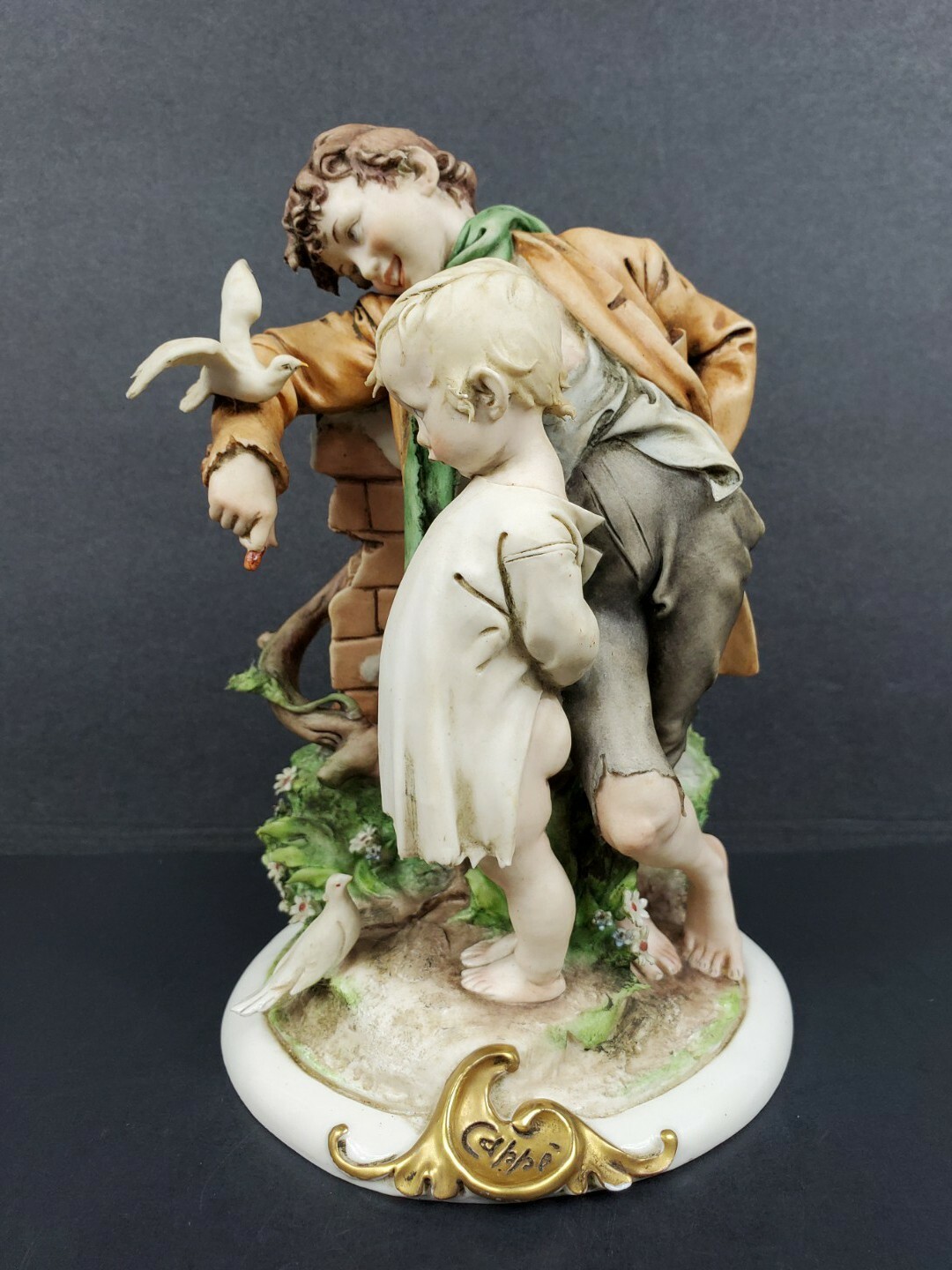 Charming Vintage Capodimonte Giuseppe Cappé GRUPPO BIMBI The Bothers 7 ...