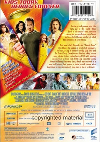Zoom (DVD, 2007) Spencer Breslin, Rip Torn, Chevy Chase, Courteney Cox ...