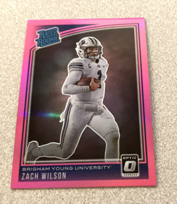 2021 Panini Donruss Optic Draft RC Pink Prizm #204 Zach Wilson BYU | eBay