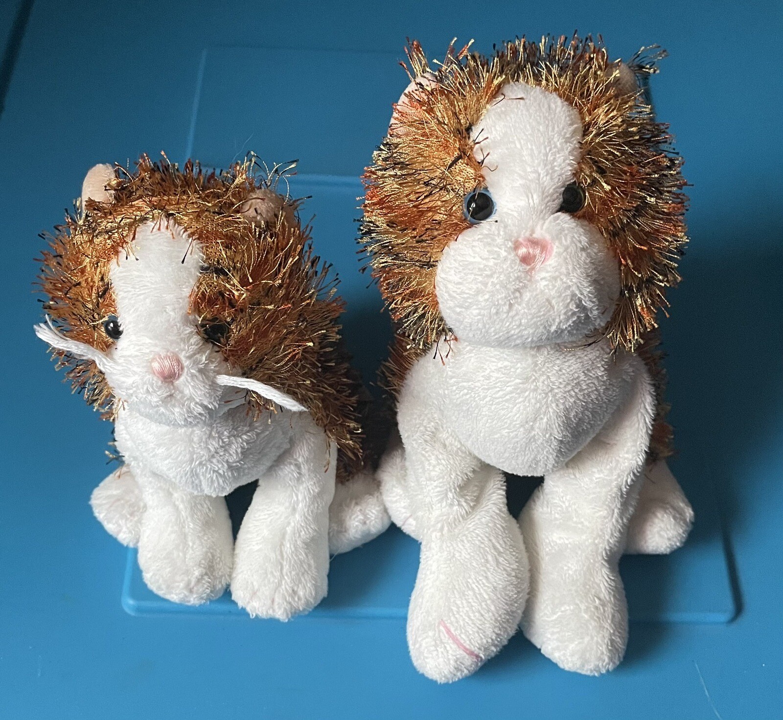 Ganz Webkinz Lot Of 2 Striped Alley Cat Tabby Stuffed Plush 8" And ‘Lil ...