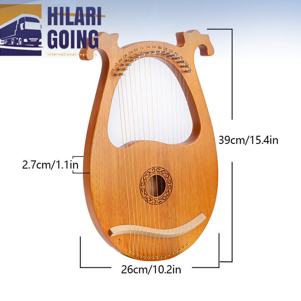 Lyre Harp Mahogany High Hardness 16String Tuning Wrench String Pickup ...