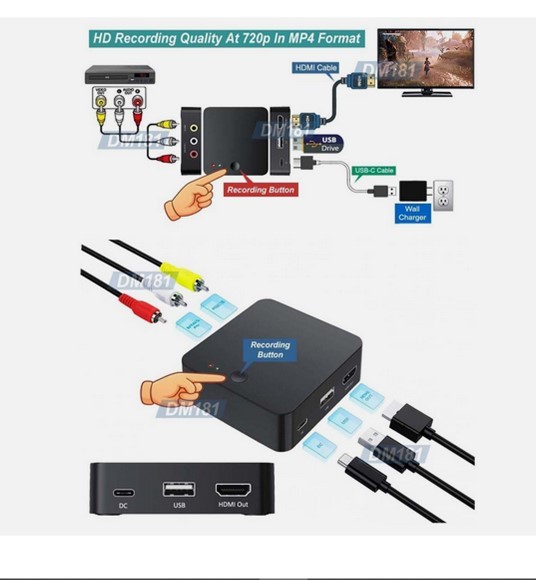 Digital MP4 Video Recorder With RCA AV Input HD Video Out USB 2.0 Input ...