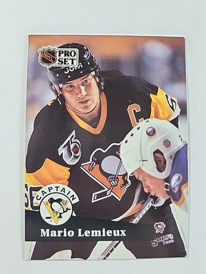 1991-92 Pro Set Mario Lemieux #581 Penguins Captain HOF Excellent | eBay