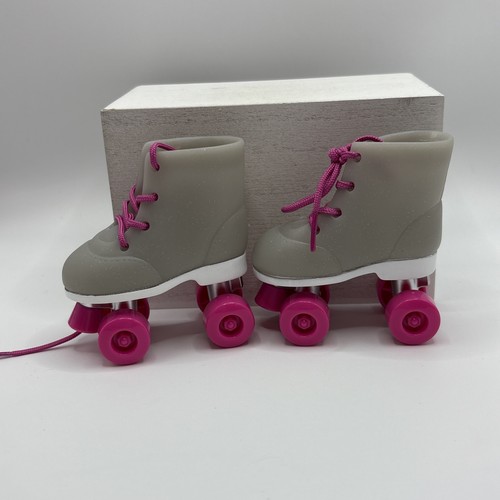OUR GENERATION Roller Skates Pink Gray 18" Doll K | eBay