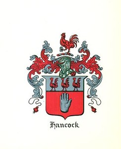 Great Coat of Arms Hancock #1 Family Crest genealogy, would look great ...
