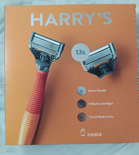 Harry's 5 Blade Cartridges Men's Razor Set - Bright Orange 854242006050 ...