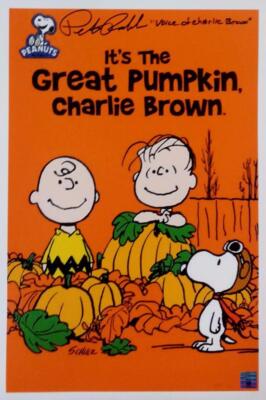 Peter Robbins Signed Original Voice of "Charlie Brown" 11x17 Canvas w ...