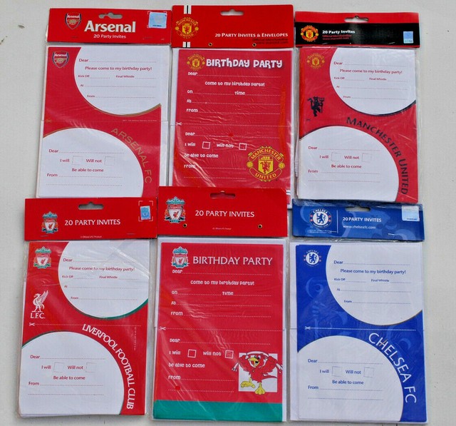Liverpool Football Club Party Invites With Envelopes X 20 Official LFC ...