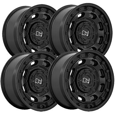 (Set of 4) Black Rhino Atlas 16x8 6x130 +38mm Matte Black Wheels Rims ...
