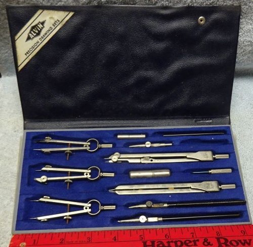 * VINTAGE - ALVIN - made in Germany - PRECISION Drawing DRAFTNG SET ...