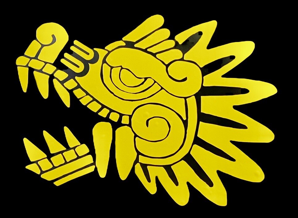 Aztec QUETZALCOATL Mayan KUKULKAN Sticker Decal, for laptop, Guitar ...