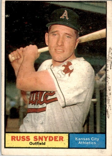1961 Topps Baseball Russ Snyder (B) Kansas City Athletics #143 | eBay