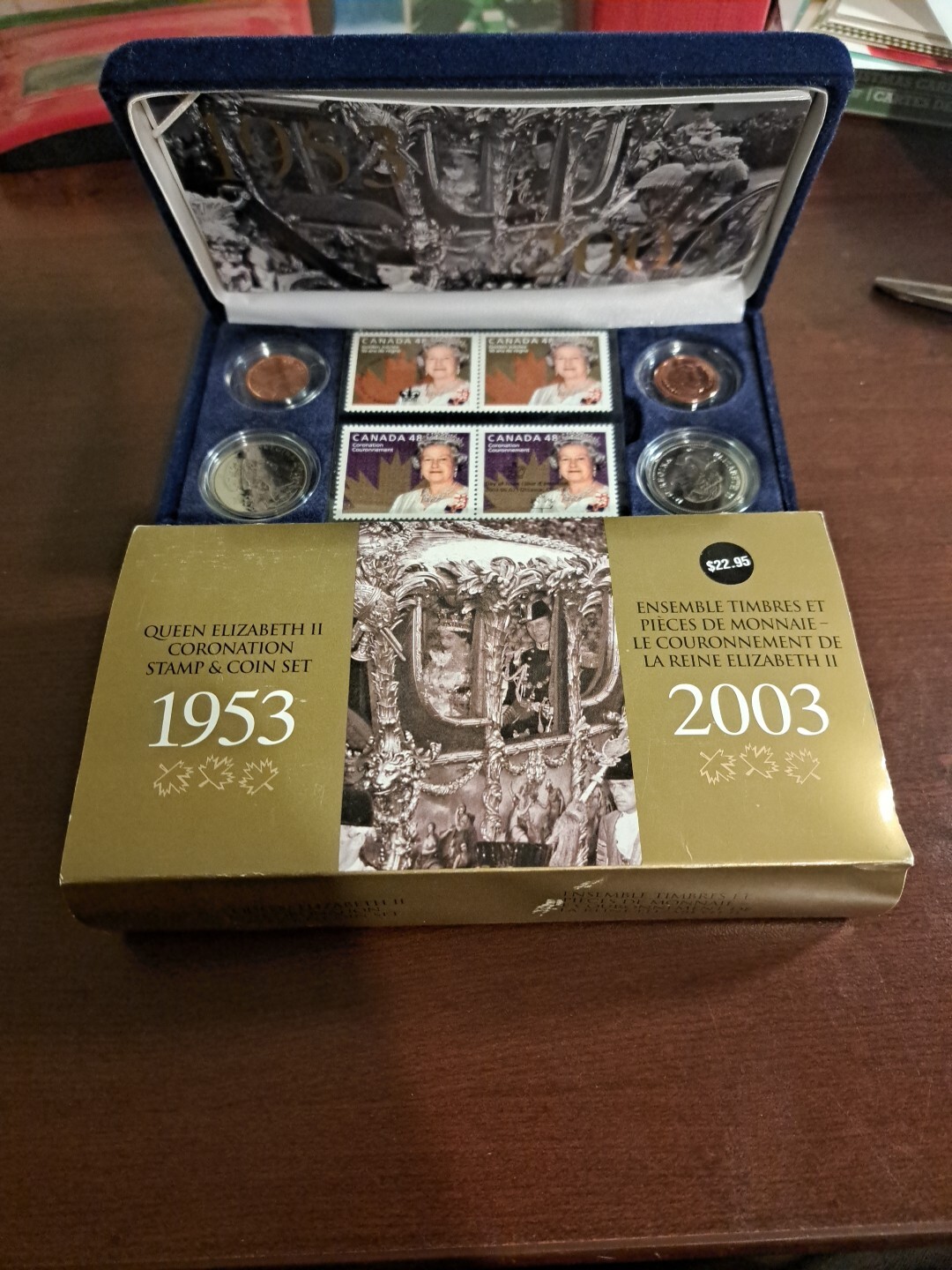 1953 2003 Canada Queen Elizabeth II Coronation Stamp & Coin Set | eBay