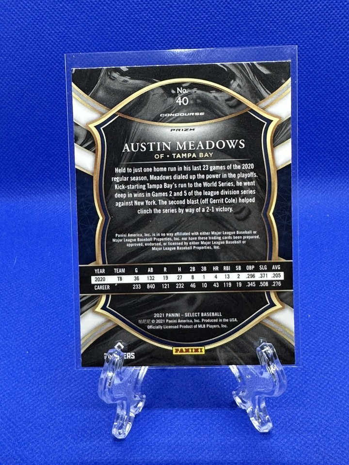 2021 Panini Select Scope Austin Meadows Concourse Prizm #40 - Tampa Bay ...