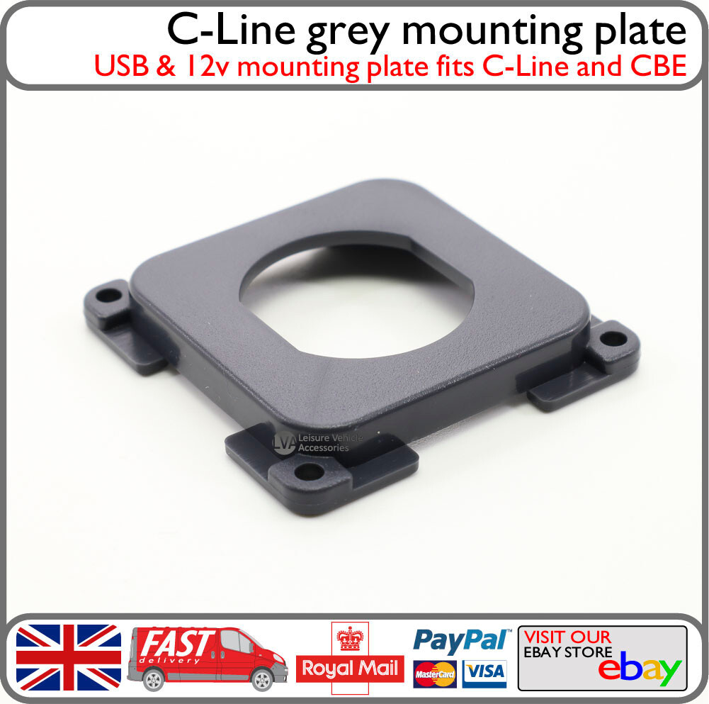 C-Line USB, 12v Socket & Voltmeter Mounting Plate fits C-Line and CBE ...