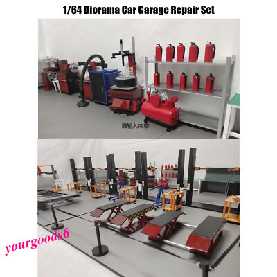 1:24 Diorama Car Repair Model Sets Car Garage Workshop Scene Model ...