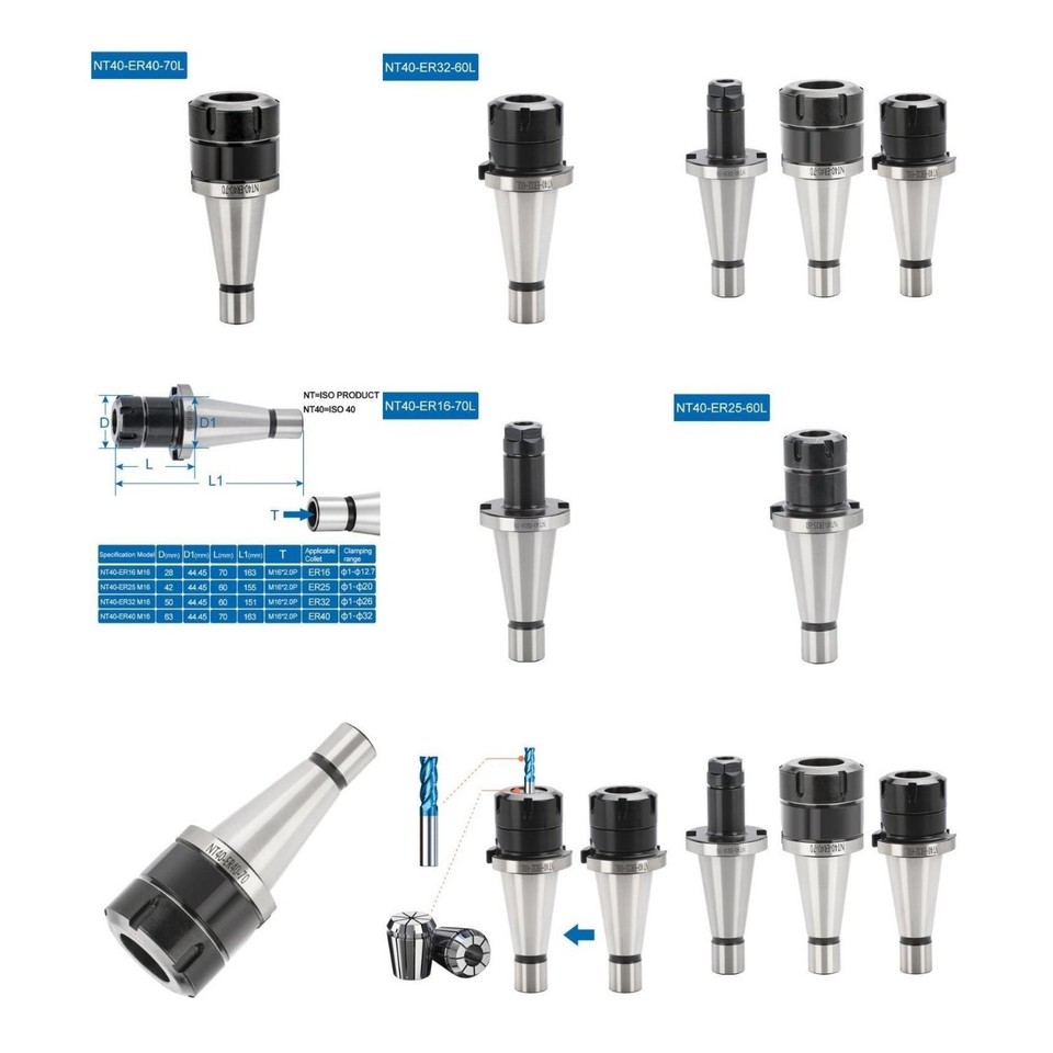 Collet Chuck CNC Toolholder Collet Shank Design For Precision Machining ...