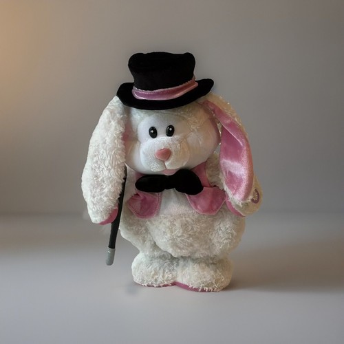 Easter Dan Dee Collectors Choice Musical Animated Hat Bunny Hop Rabbit ...