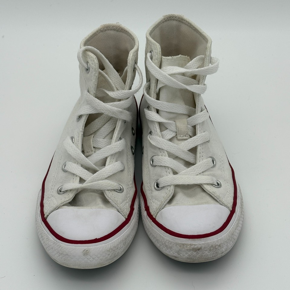 Converse Chuck Taylor All Star White Shoes Youth Sz 1.5 High Top Canvas ...