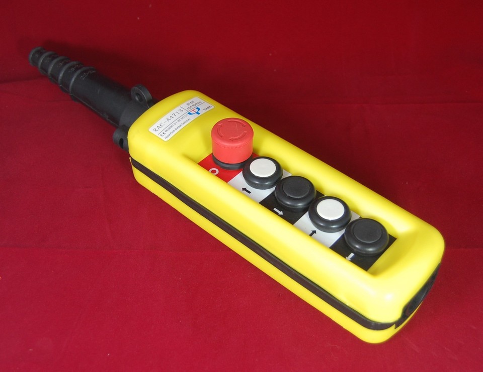 1pcs Crane Pendant Control Stations single-speed Estop 4 buttons fits ...