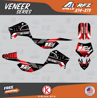 Graphics Kit for Apollo RFZ X4 X5 X6, X14 to X19 Veneer Series - Red | eBay