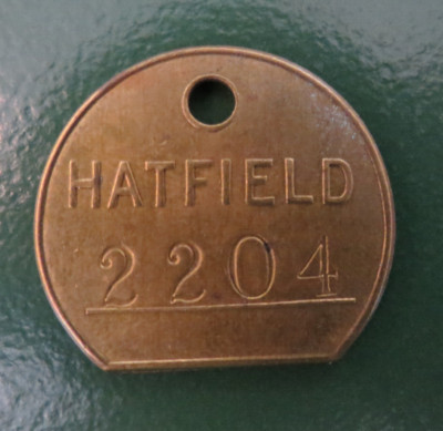 HATFIELD Colliery Pit Check / Tally - marked HATFIELD 2204 | eBay UK