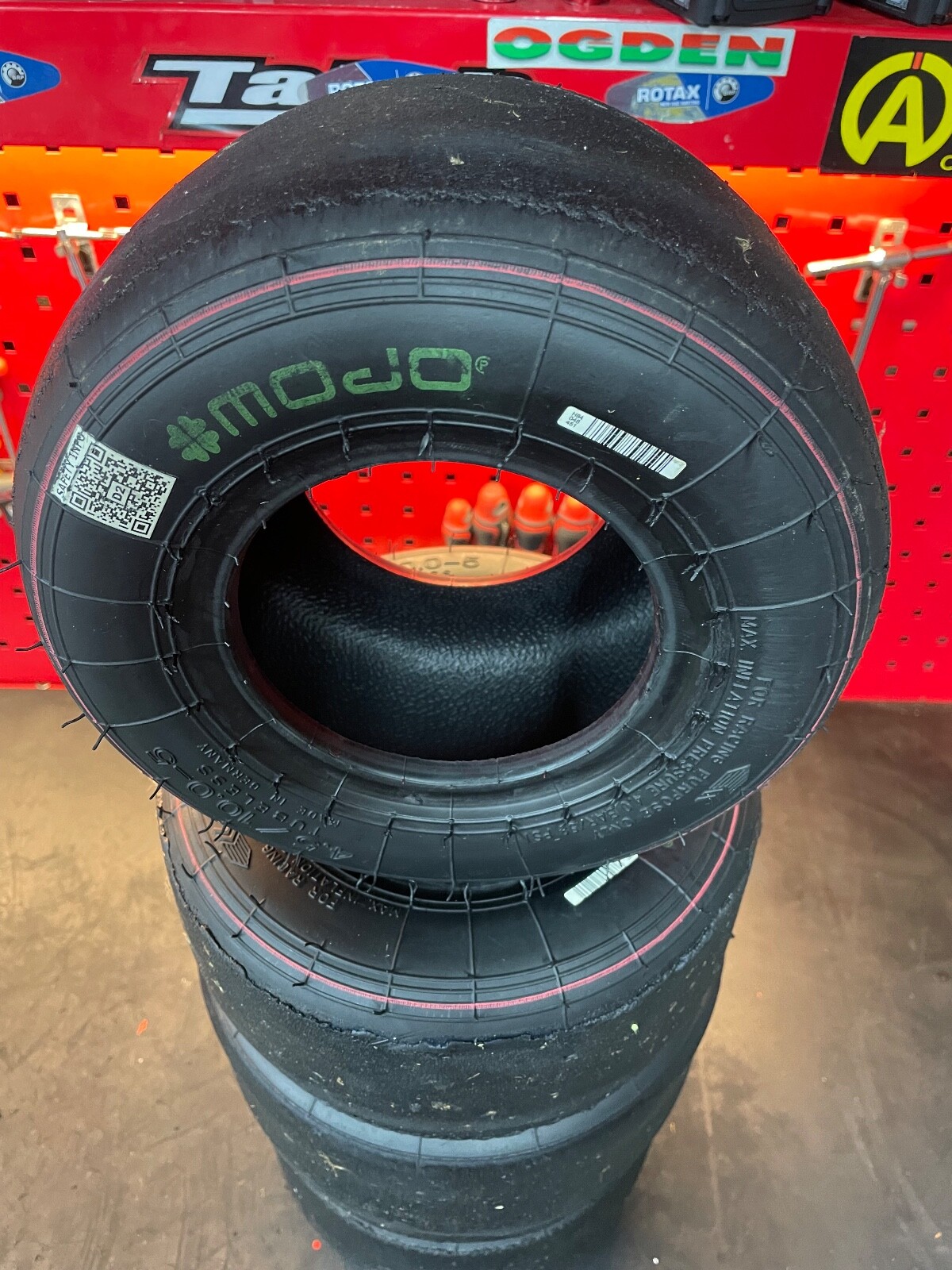 Mojo D2XX Kart tyres Used - Rotax / OTK TonyKart One Race Old 40 Laps ...