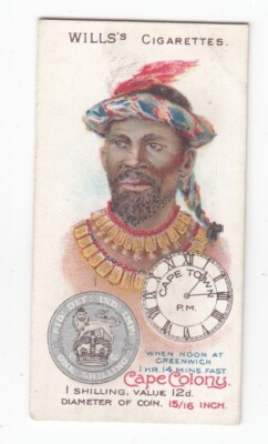1908 Trade Card of TIME & MONEY Card in CAPE COLONY British Shilling | eBay